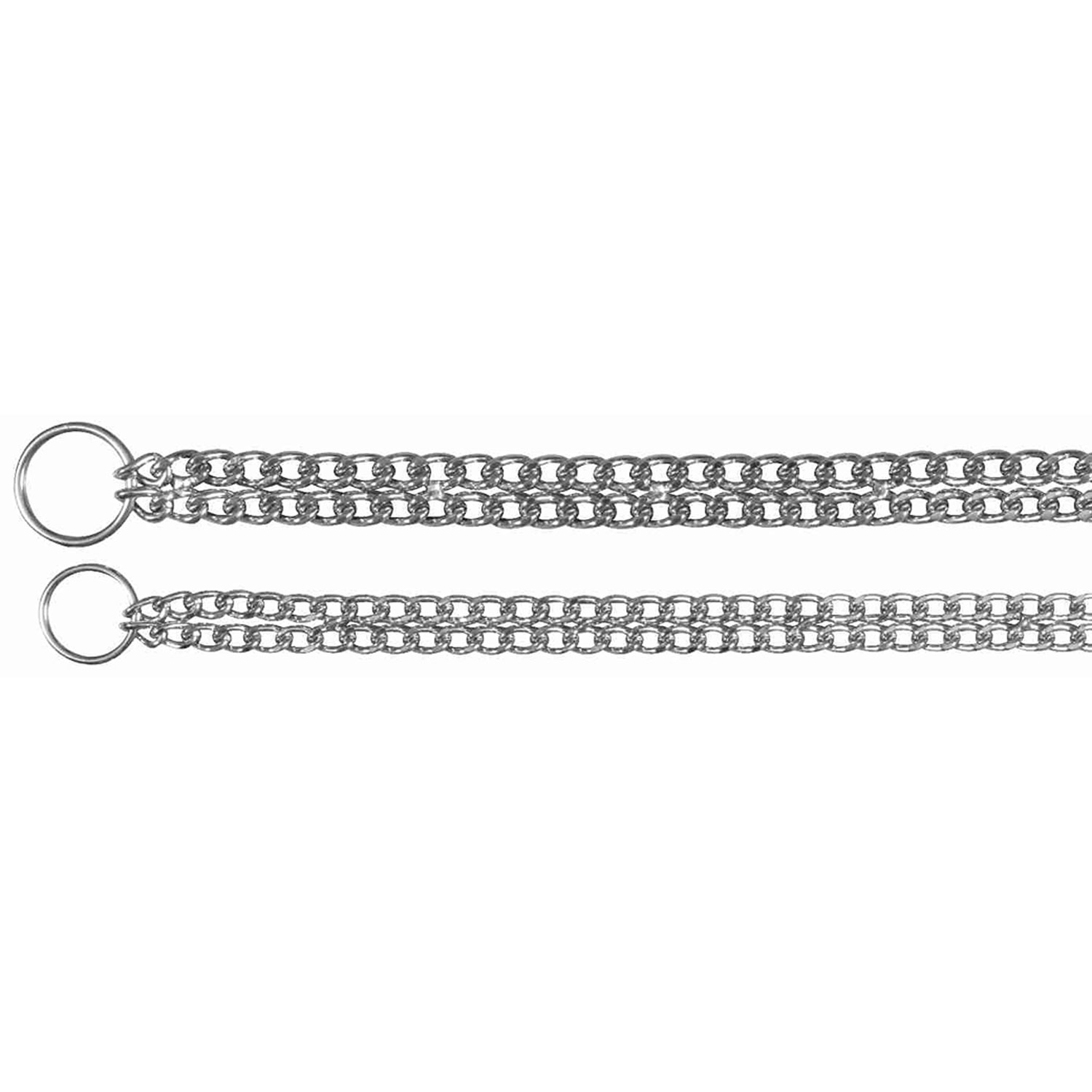 Choke chain, double row, chromed, 45 cm/2.5 mm - TRIXIE