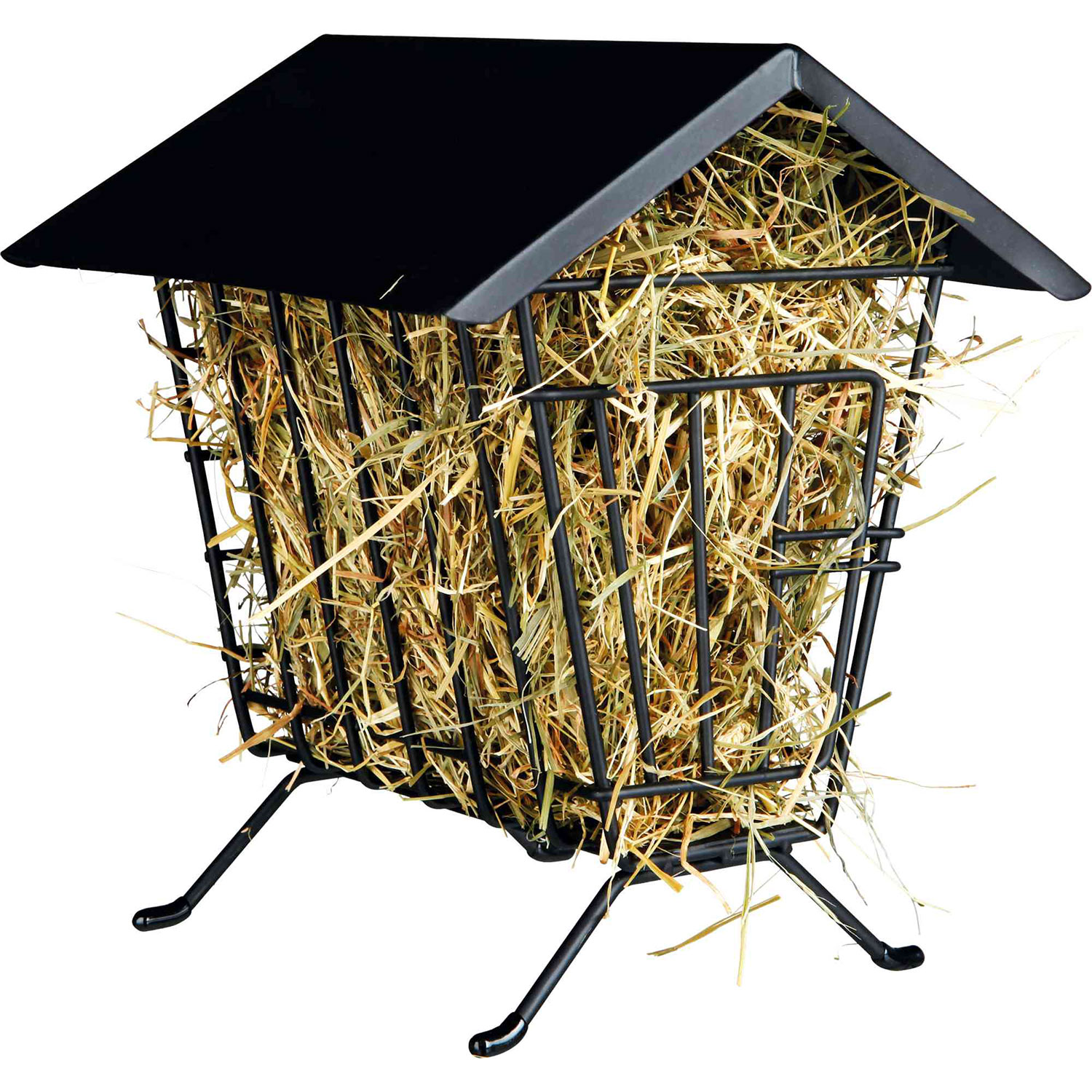Standing hay manager with roof, 20 × 23 × 20 cm, black - TRIXIE