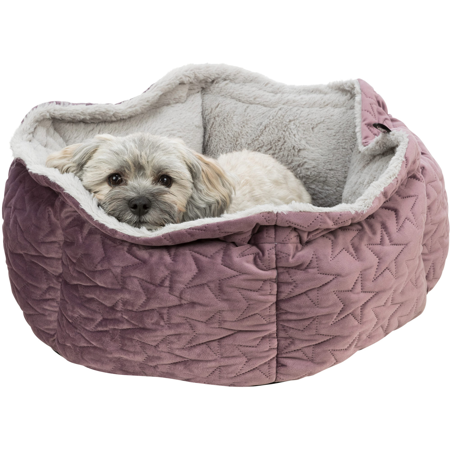 Estelle bed, ø 50 cm, berry/grey - TRIXIE