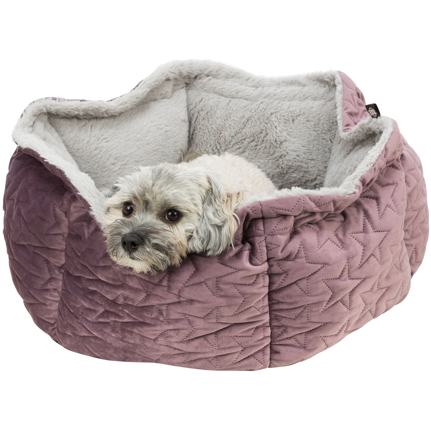 Estelle bed, ø 50 cm, berry/grey - TRIXIE