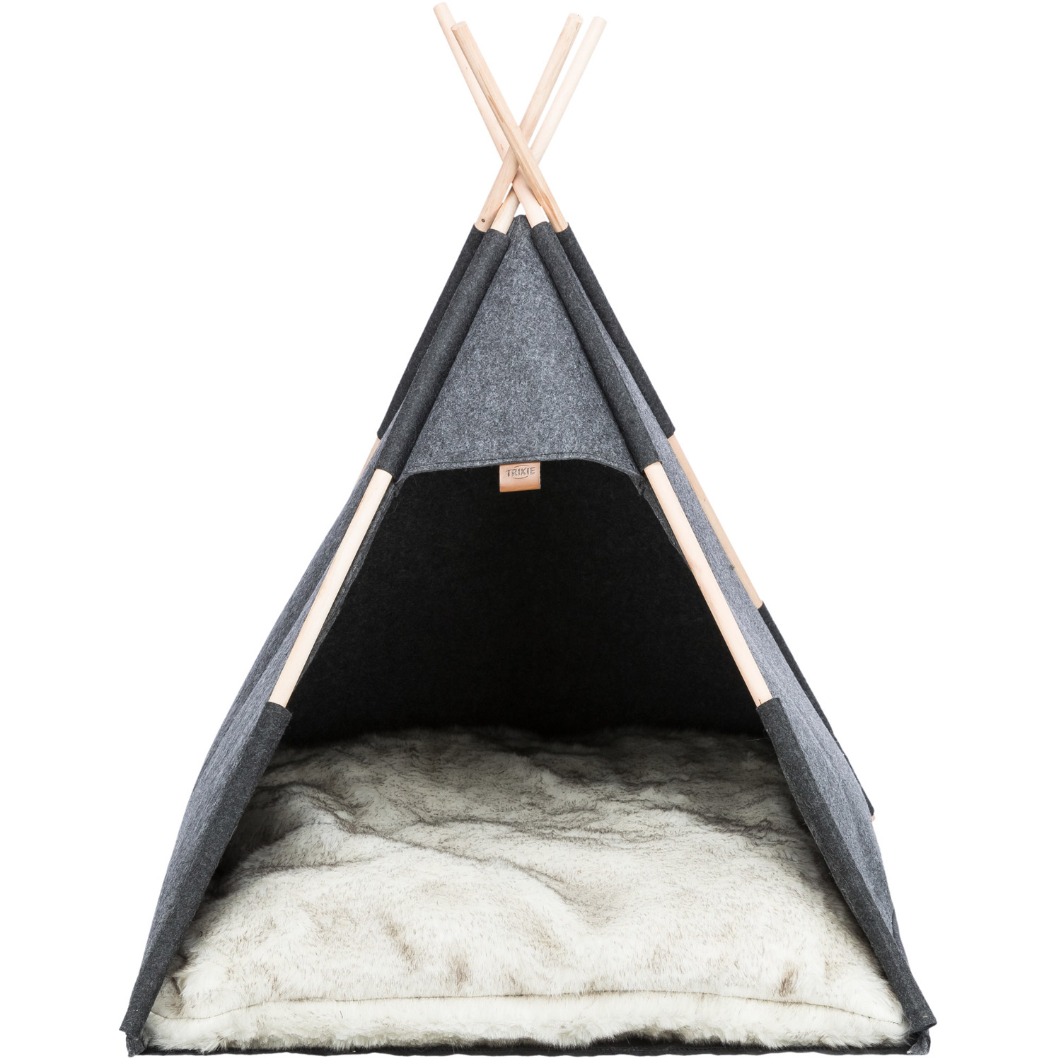 Tipi cave, felt, 70 × 70 × 70 cm, anthracite - TRIXIE