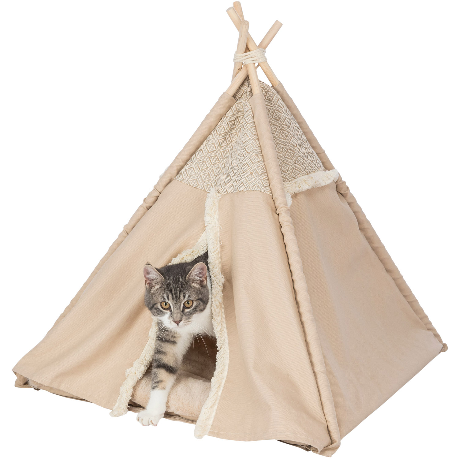 Boho tipi, 55 × 65 × 55 cm, beige - TRIXIE