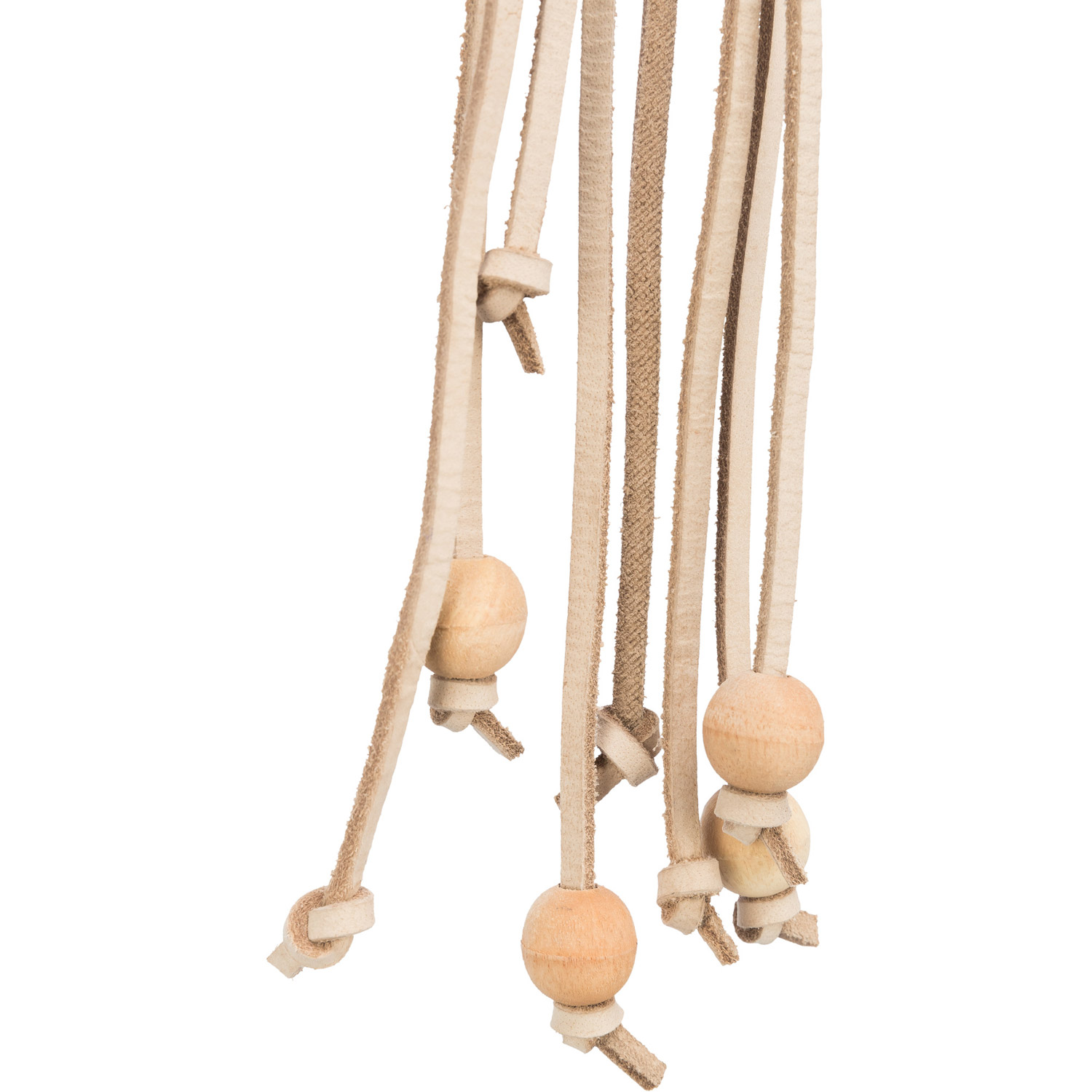 Leather Toy With Wooden Pearls 50 Cm Nature Trixie